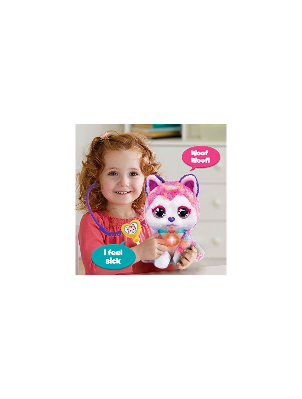 VTech Hope the Rainbow Husky Interactive Soft Toy for Children Soft Plush Toys